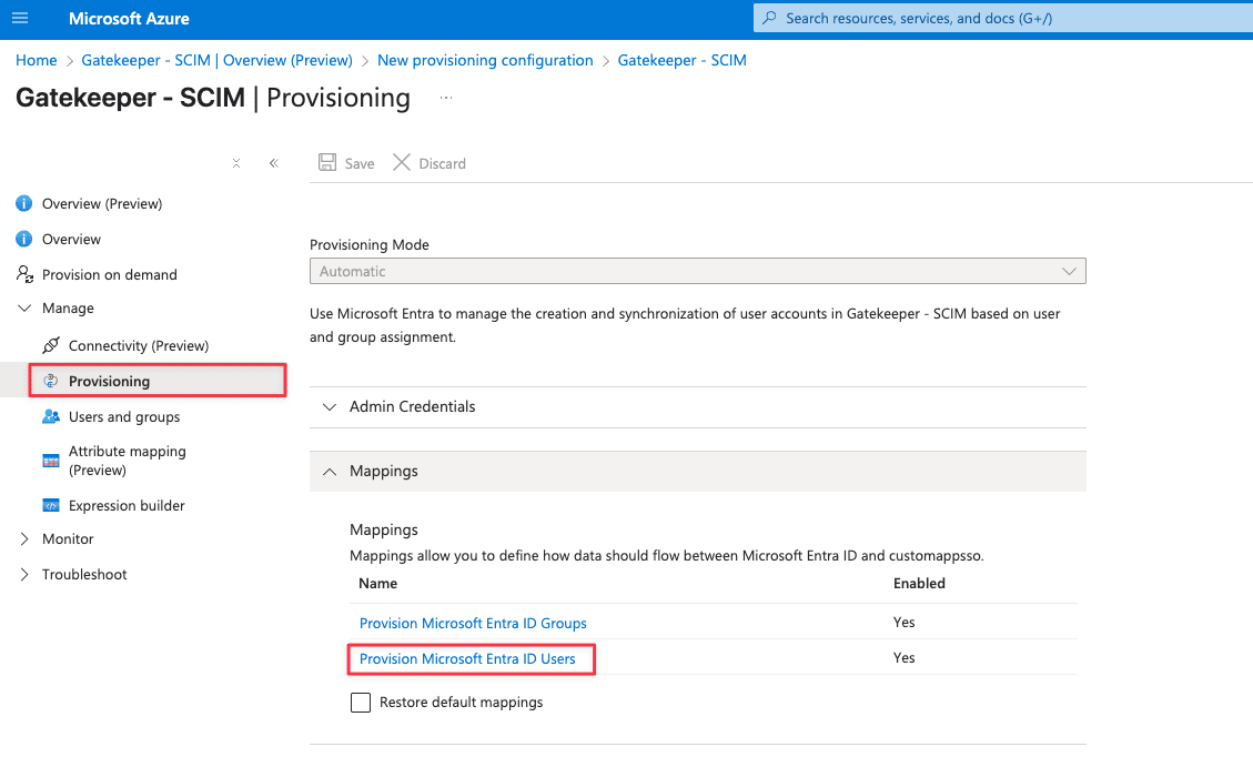 Configure SCIM for Microsoft Entra